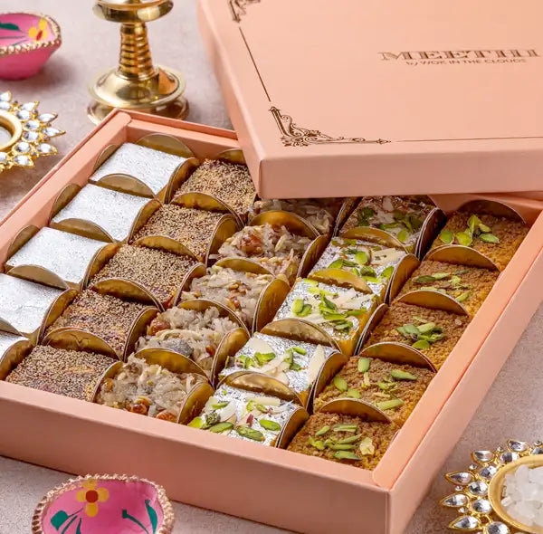 Shop Pink Assorted Mithai & Sweet Box Online In Delhi, Gurugram, & NCR ...
